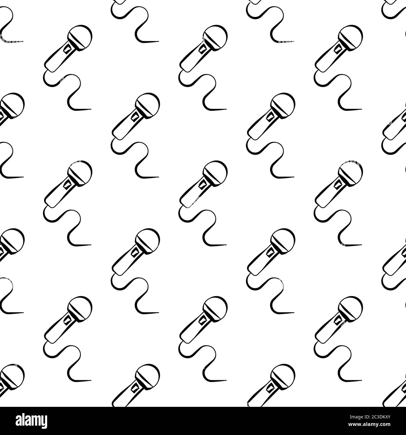 Microphone Icon Seamless Pattern Vector Art Illustration Stock Vector ...