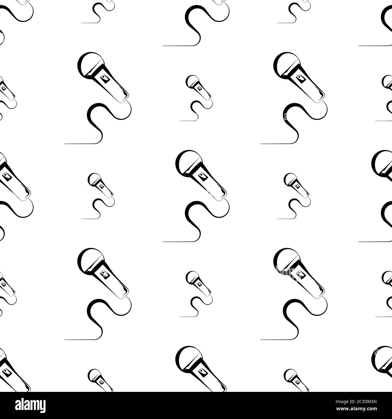 Microphone Icon Seamless Pattern Vector Art Illustration Stock Vector ...