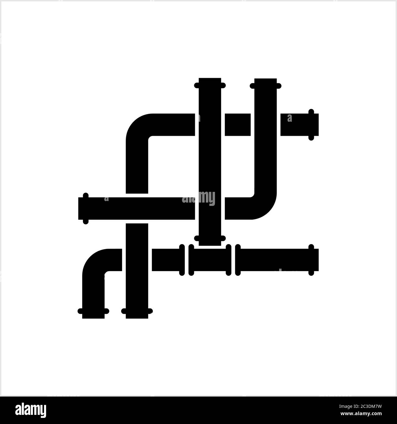 Pipe Icon, Pipe Fitting Icon, Water, Gas, Oil Pipeline, Plumbing Work ...