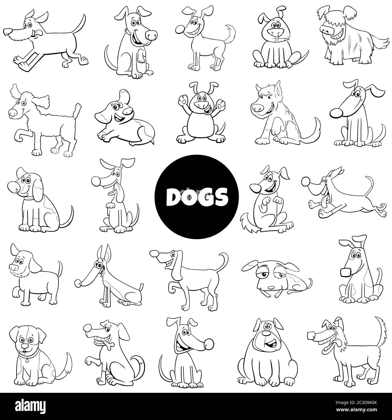 Large cartoon characters Black and White Stock Photos & Images - Alamy