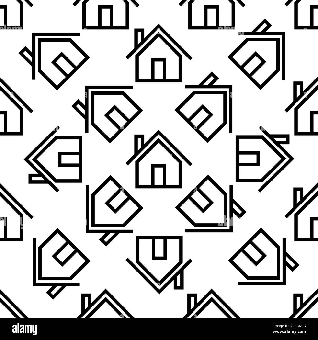 Home Icon Seamless Pattern, Home Vector Art Illustration Stock Vector ...