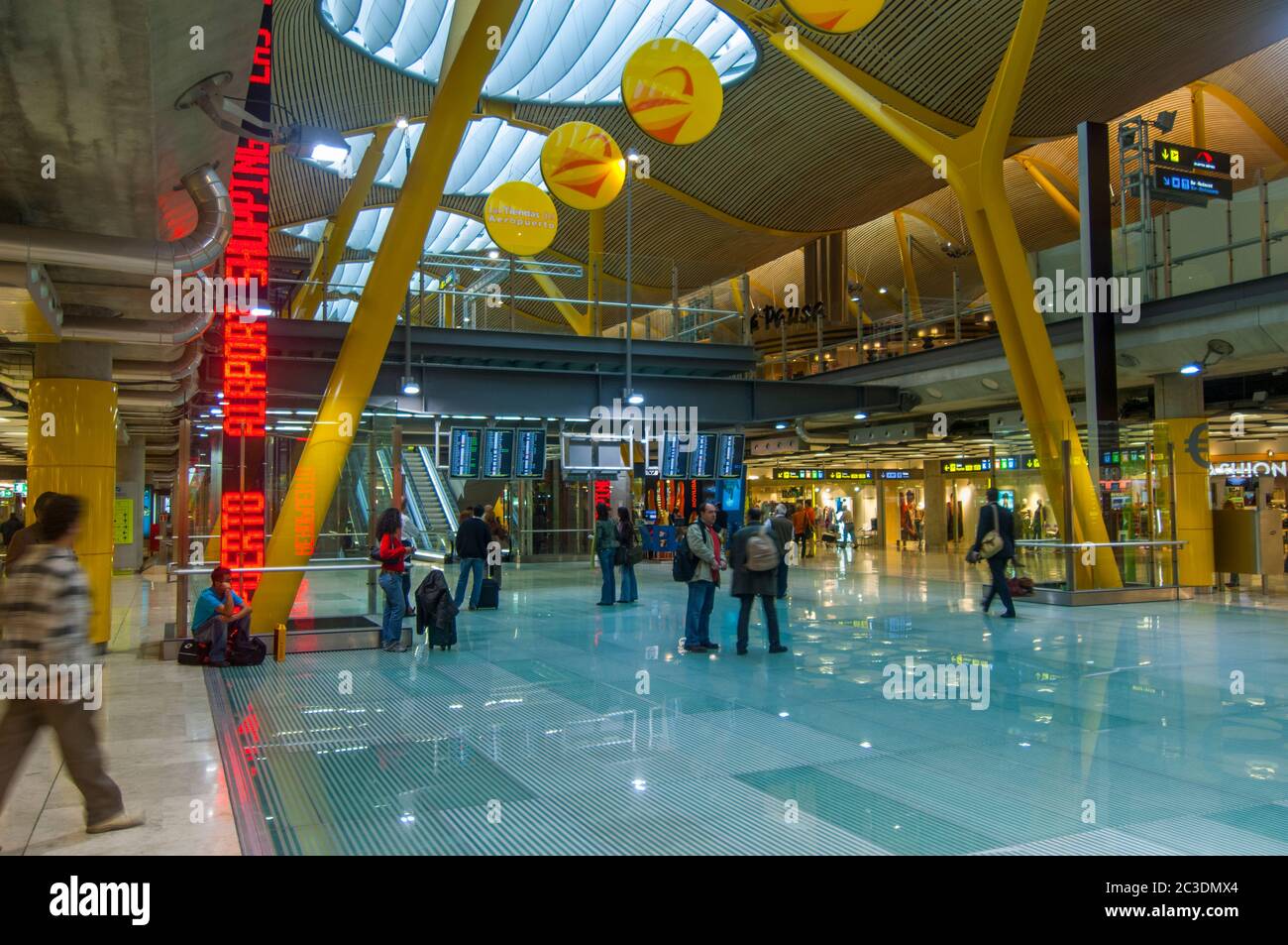 Interior of the Terminal 4 of the Madrid Barajas International Airport ...