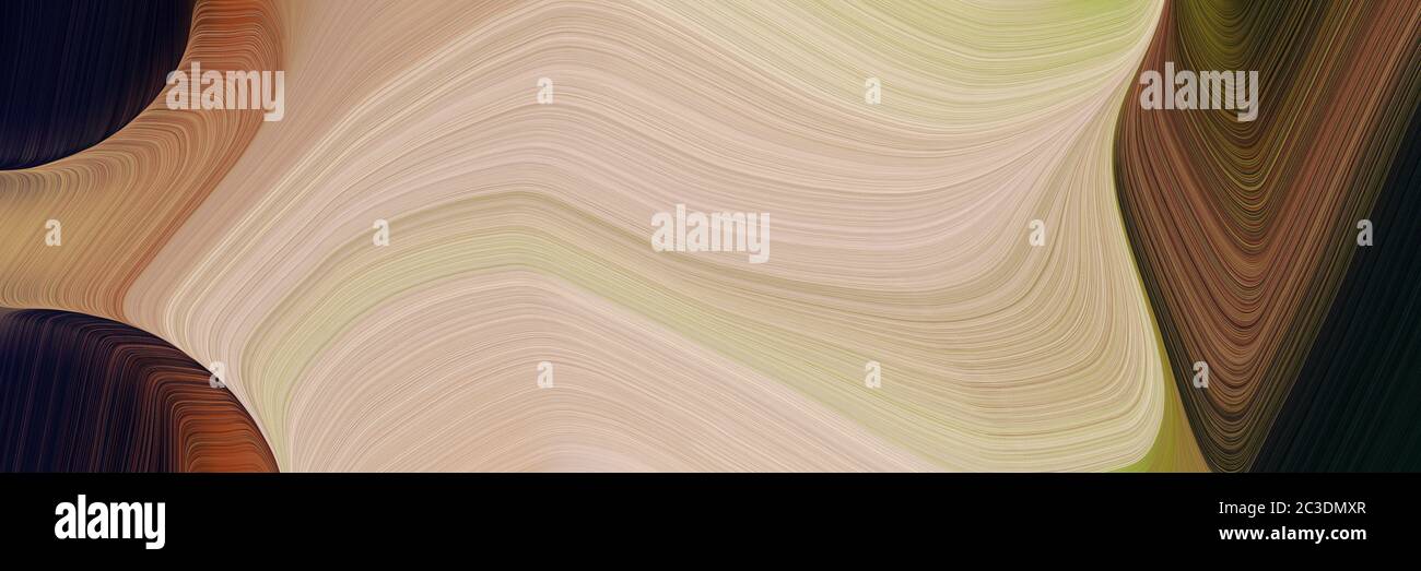 creative decorative waves header design with tan, very dark pink and ...