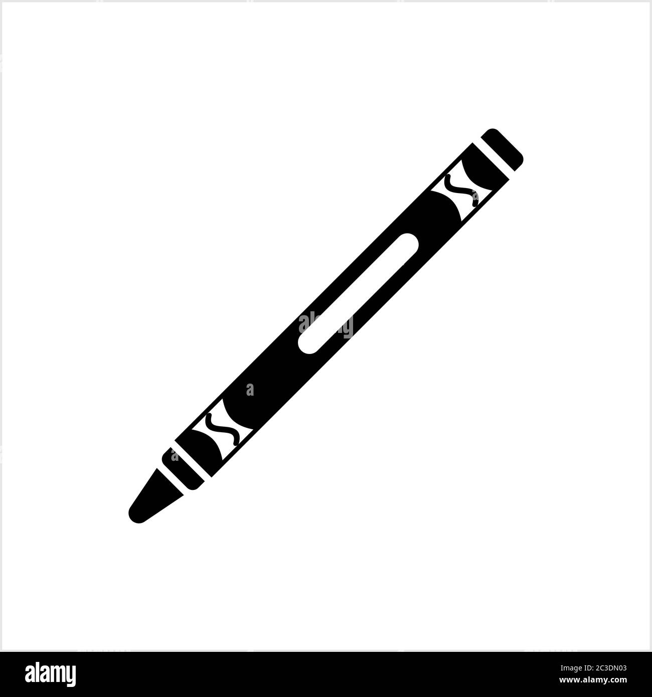 Crayon Icon, Drawing Crayon Vector Art Illustration Stock Vector Image ...