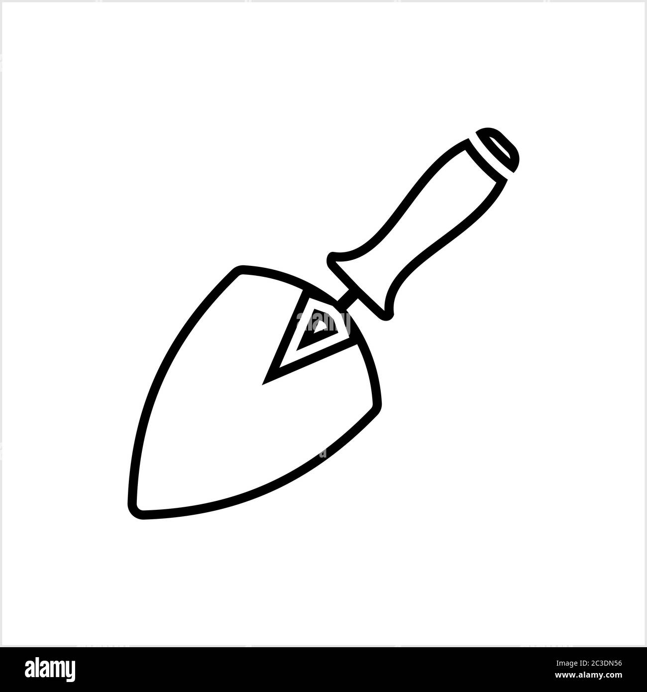 Trowel Icon, Trowel Vector Art Illustration Stock Vector Image & Art ...