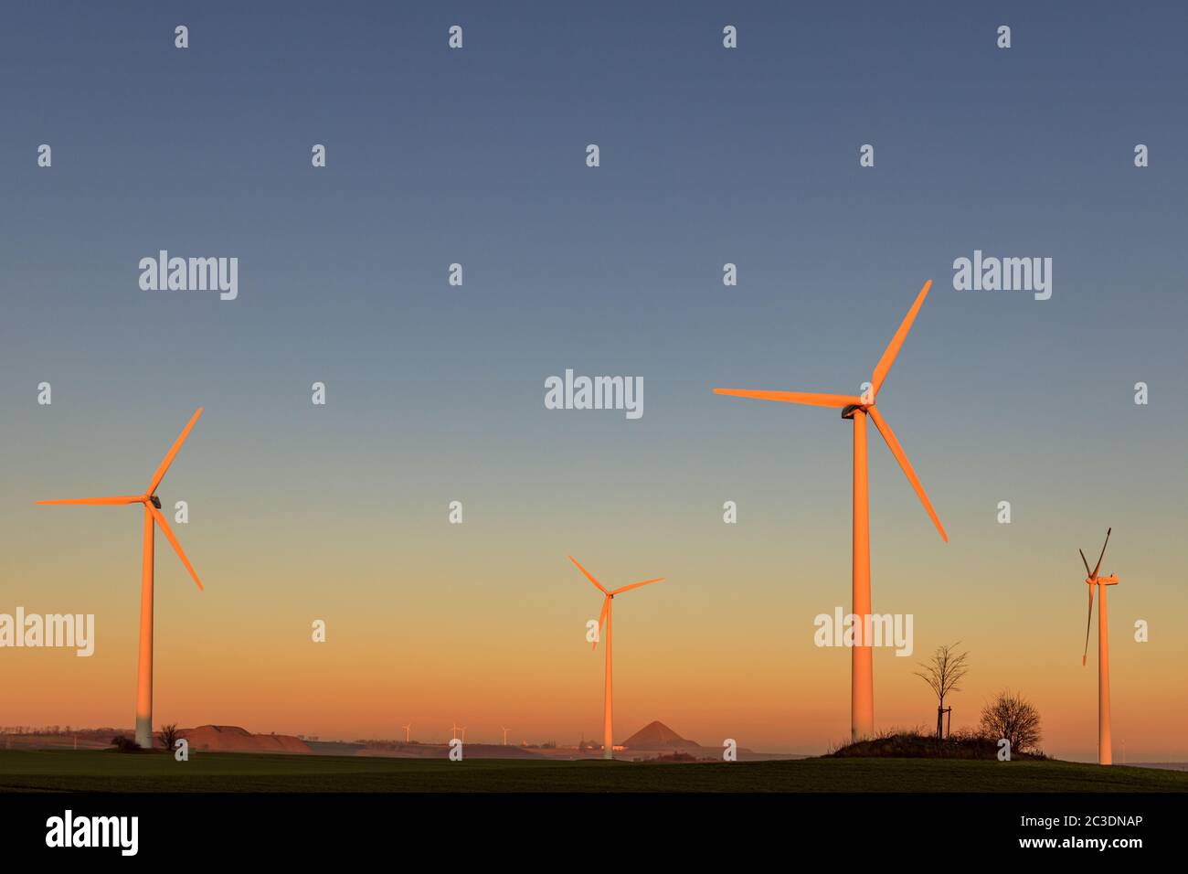 Wind turbine sunset sky hi-res stock photography and images - Alamy