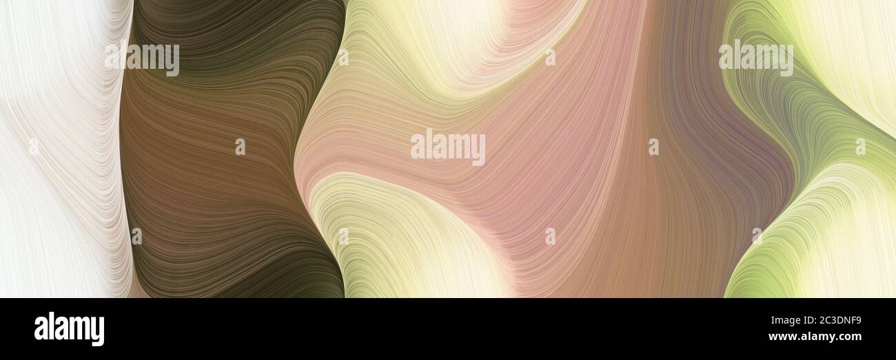 flowing colorful waves background with tan, dark olive green and linen ...