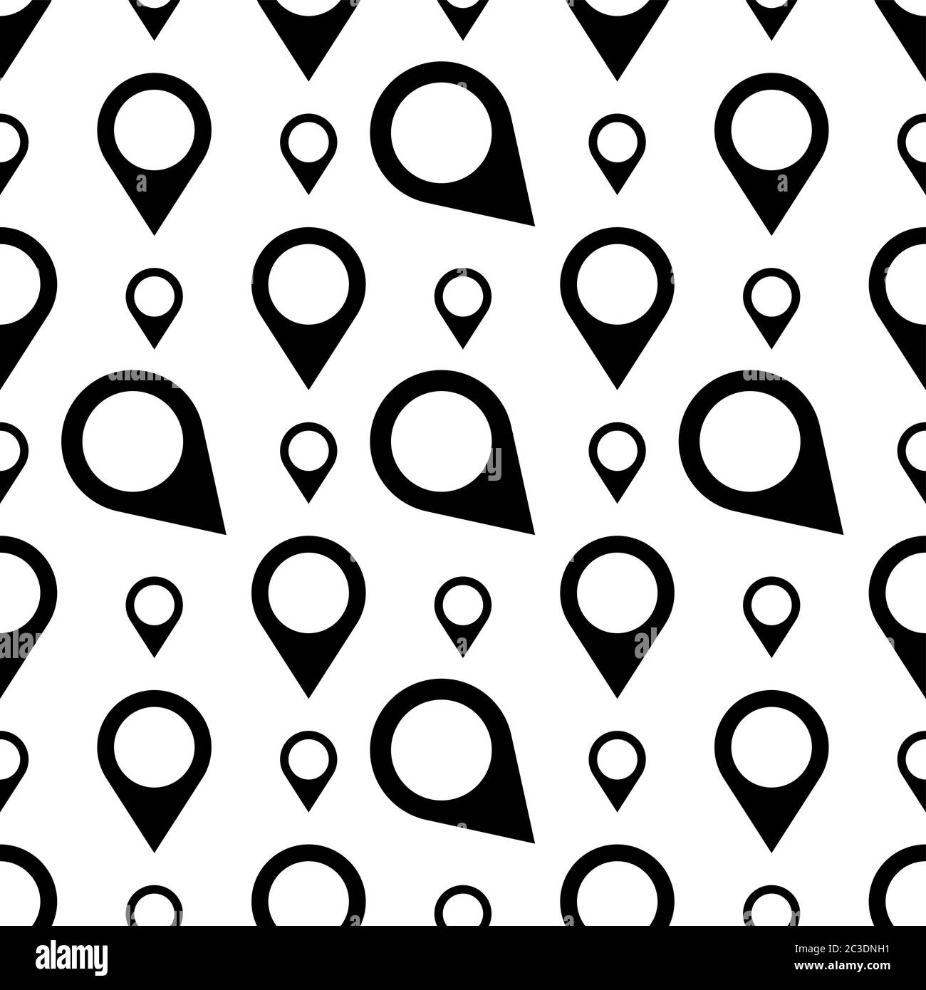 Location Pin Icon Seamless Pattern Vector Art Illustration Stock Vector ...