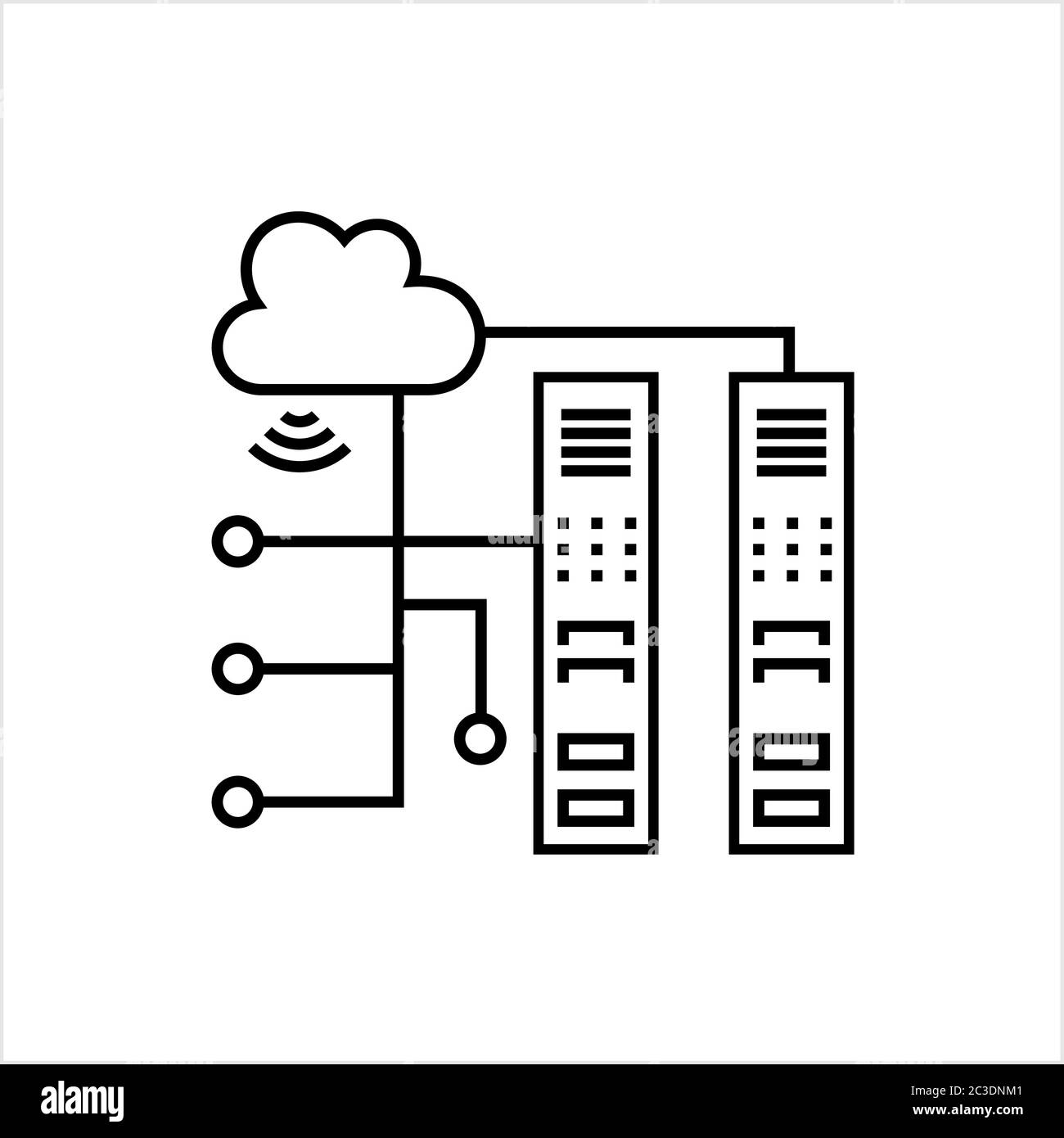 Cloud Server Icon Vector Art Illustration Stock Vector Image & Art - Alamy