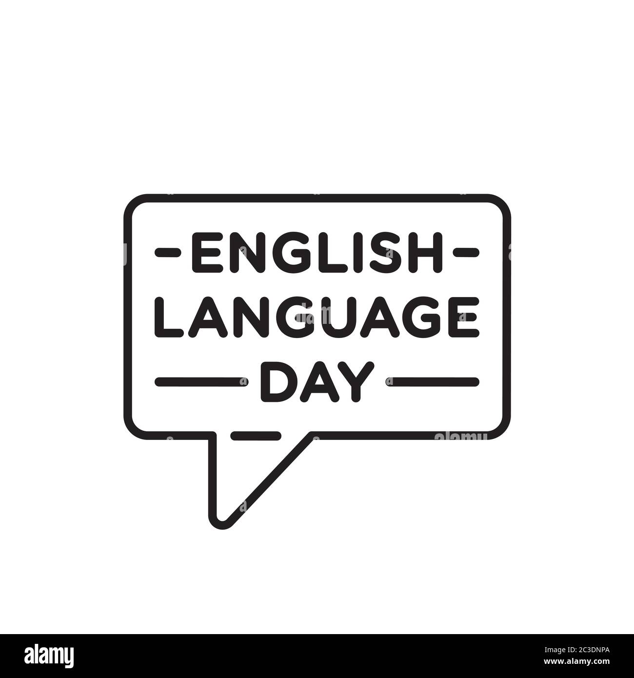 english language day. bubble talk design vector Stock Vector Image ...