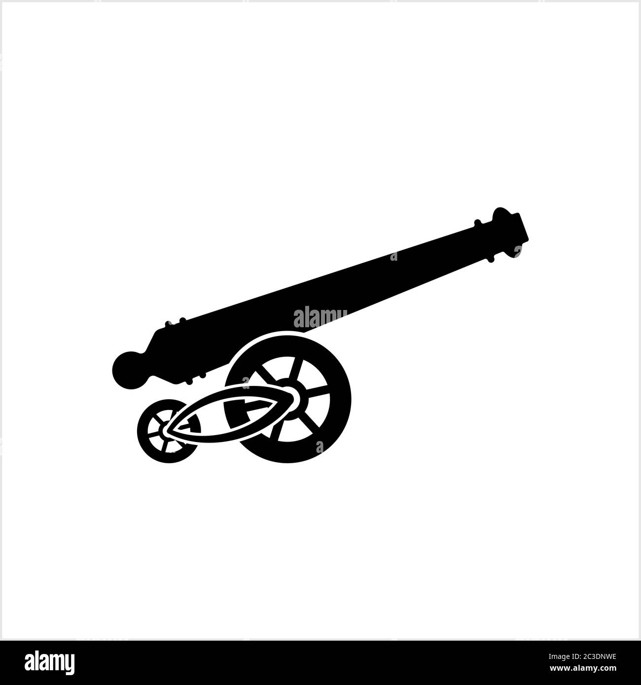 Cannon Icon, Weapon Icon, Old Style Vector Art Illustration Stock ...