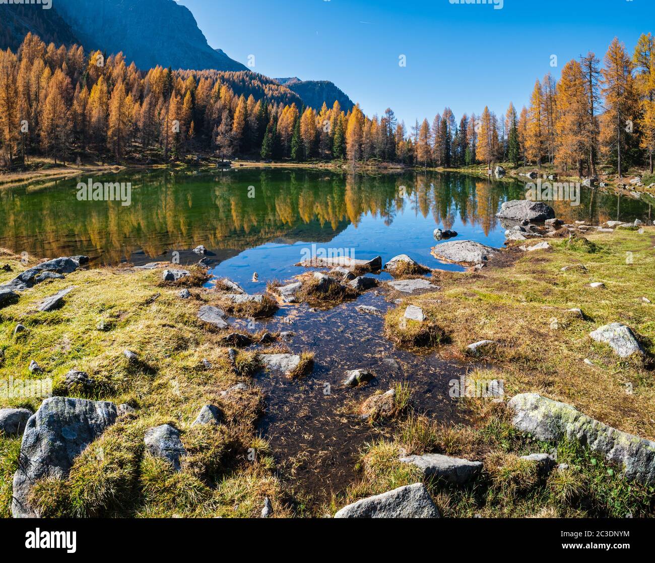 The alpine lake of san pellegrino hi-res stock photography and images ...
