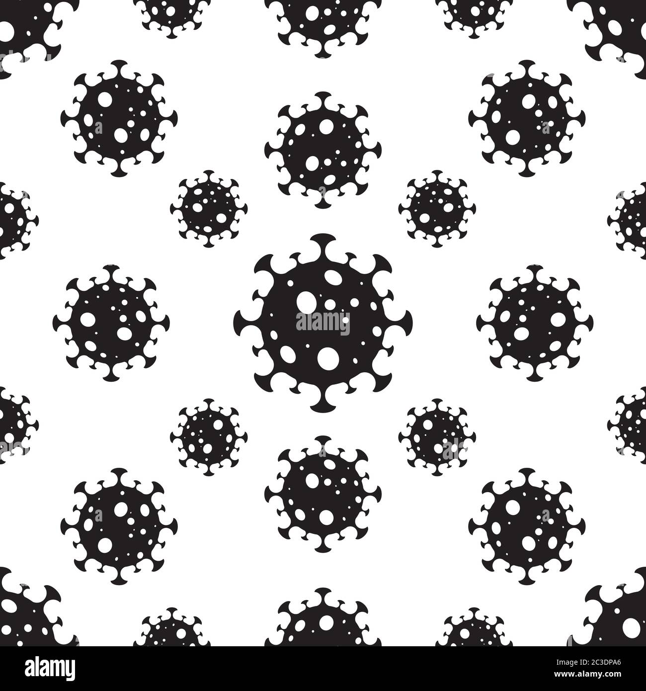 black pattern coronavirus outbreak. covid-19 vector illustration Stock ...