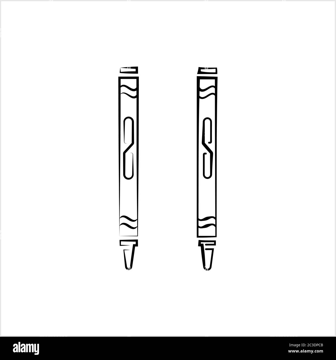Crayon Icon, Drawing Crayon Vector Art Illustration Stock Vector Image ...