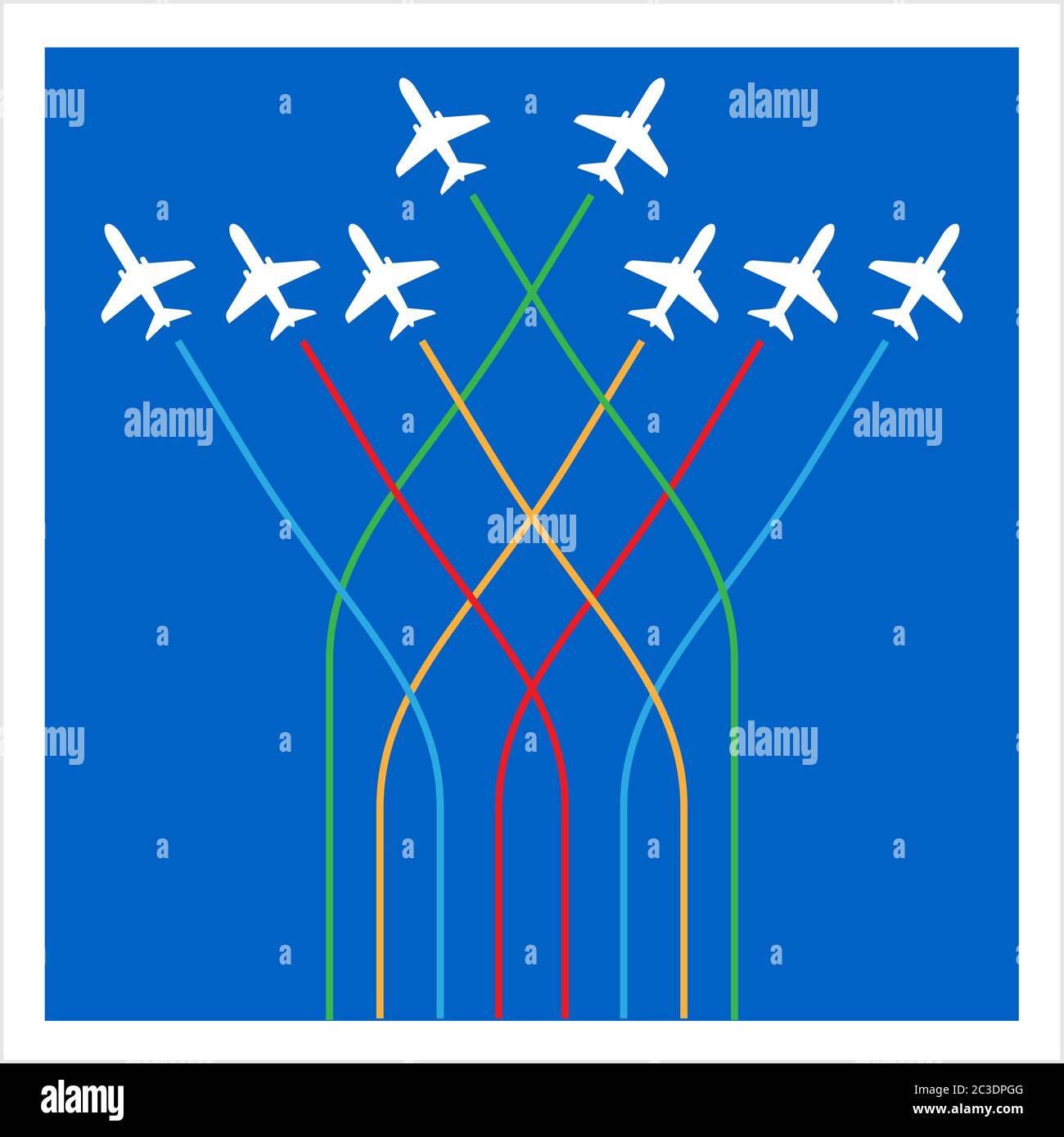 Flying aerobatic team Stock Vector Images - Alamy