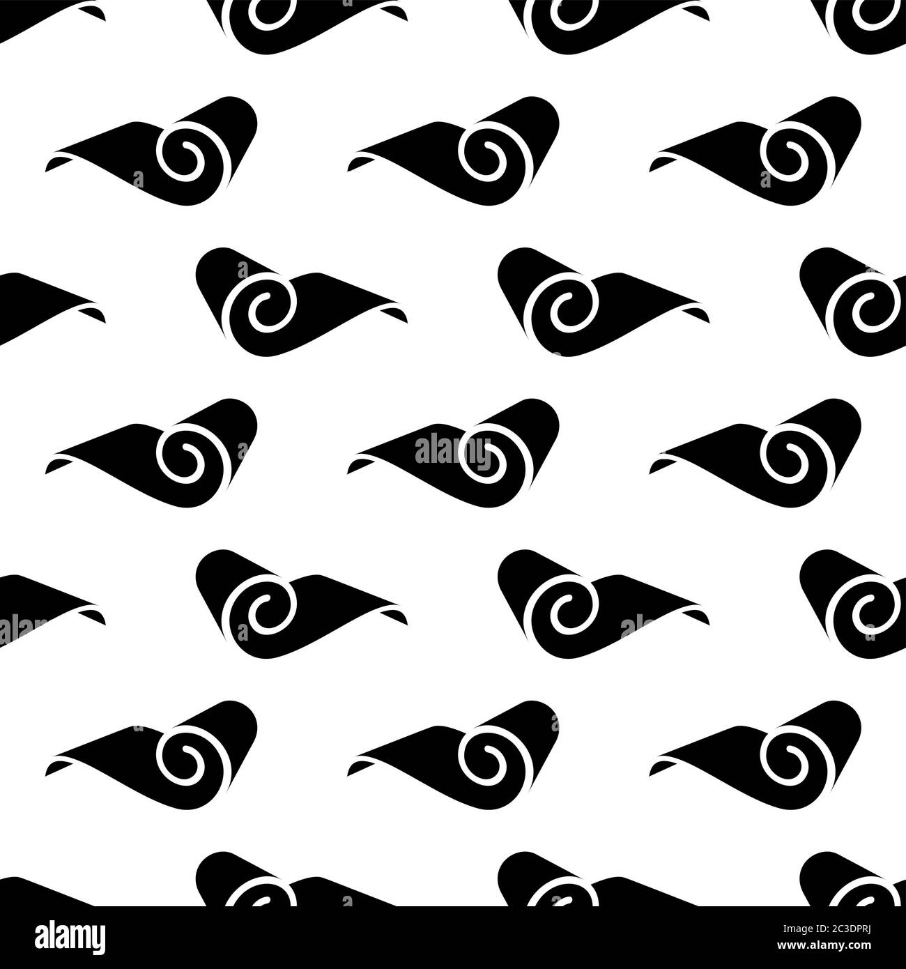 Roll Icon Seamless Pattern, Mat, Rug, Carpet Or Paper Roll Icon Of ...