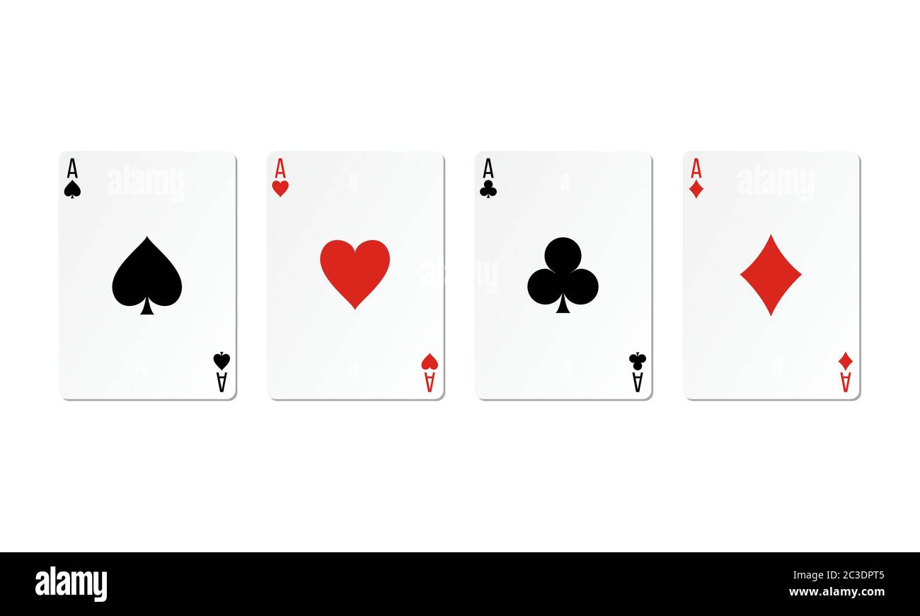 set ace playing cards design vector illustration Stock Vector Image ...