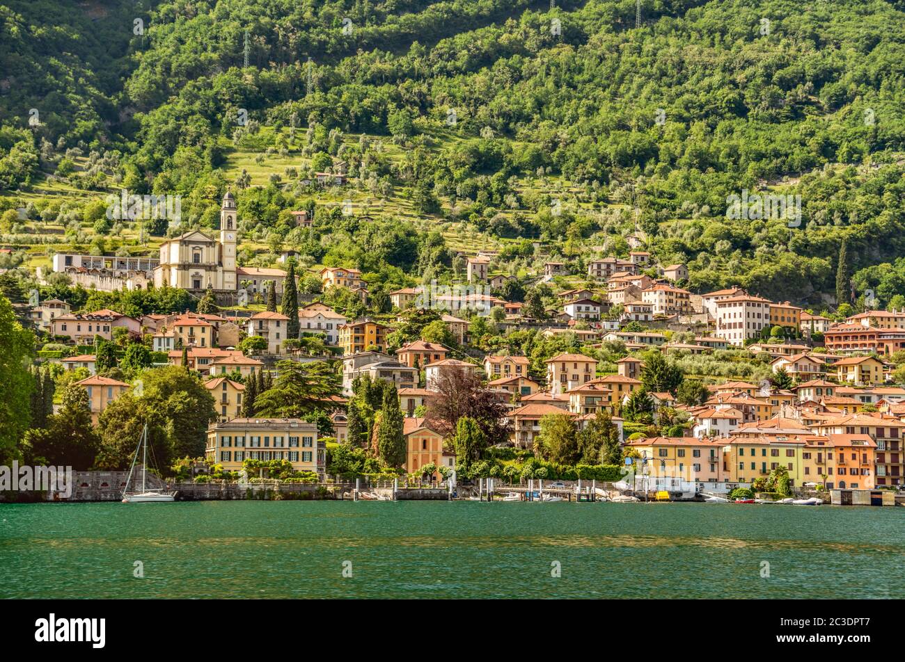 View at Lenno at Lake Como, Lombardy, Italy Stock Photo - Alamy