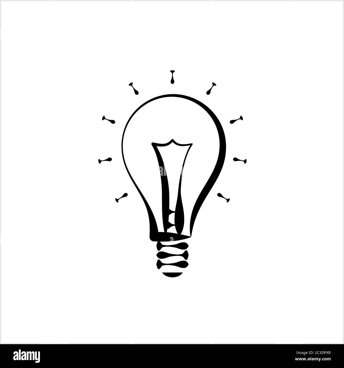 Bulb Icon, Idea Icon, Lamp Icon Vector Art Illustration Stock Vector ...