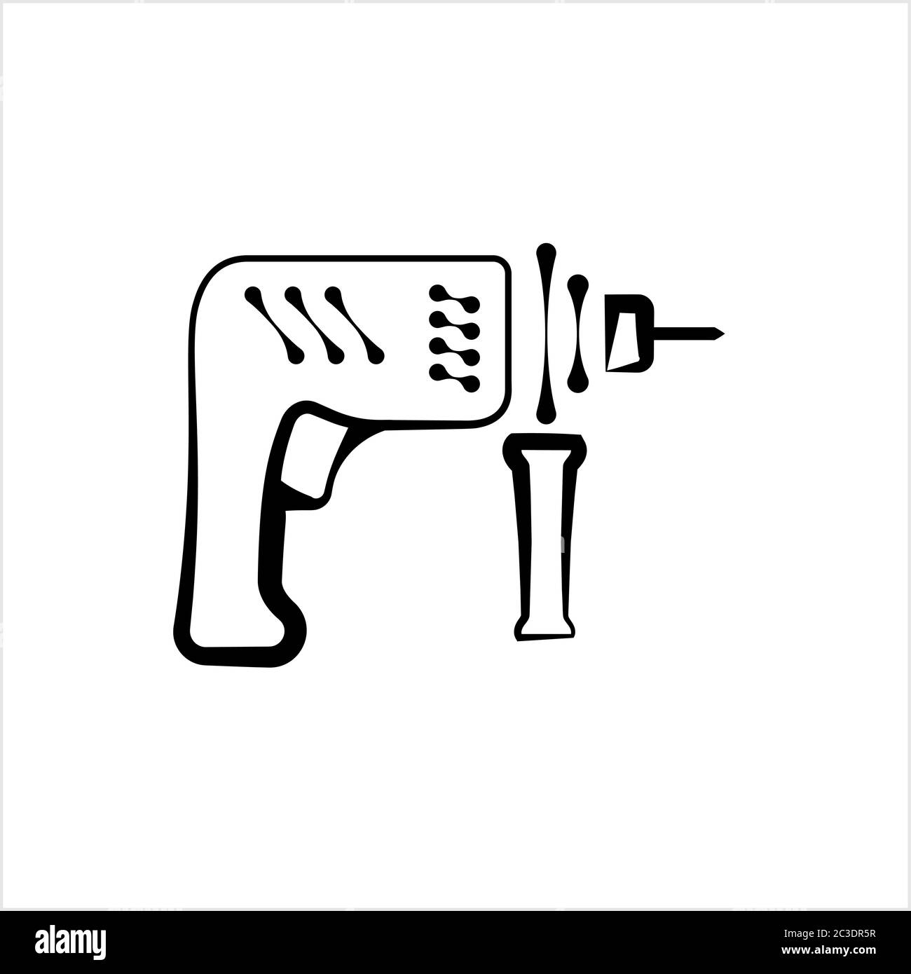 Drill Machine Icon, Machine Tool Icon Vector Art Illustration Stock ... Drill Machine Icon, Machine Tool Icon Vector Art Illustration Stock ...