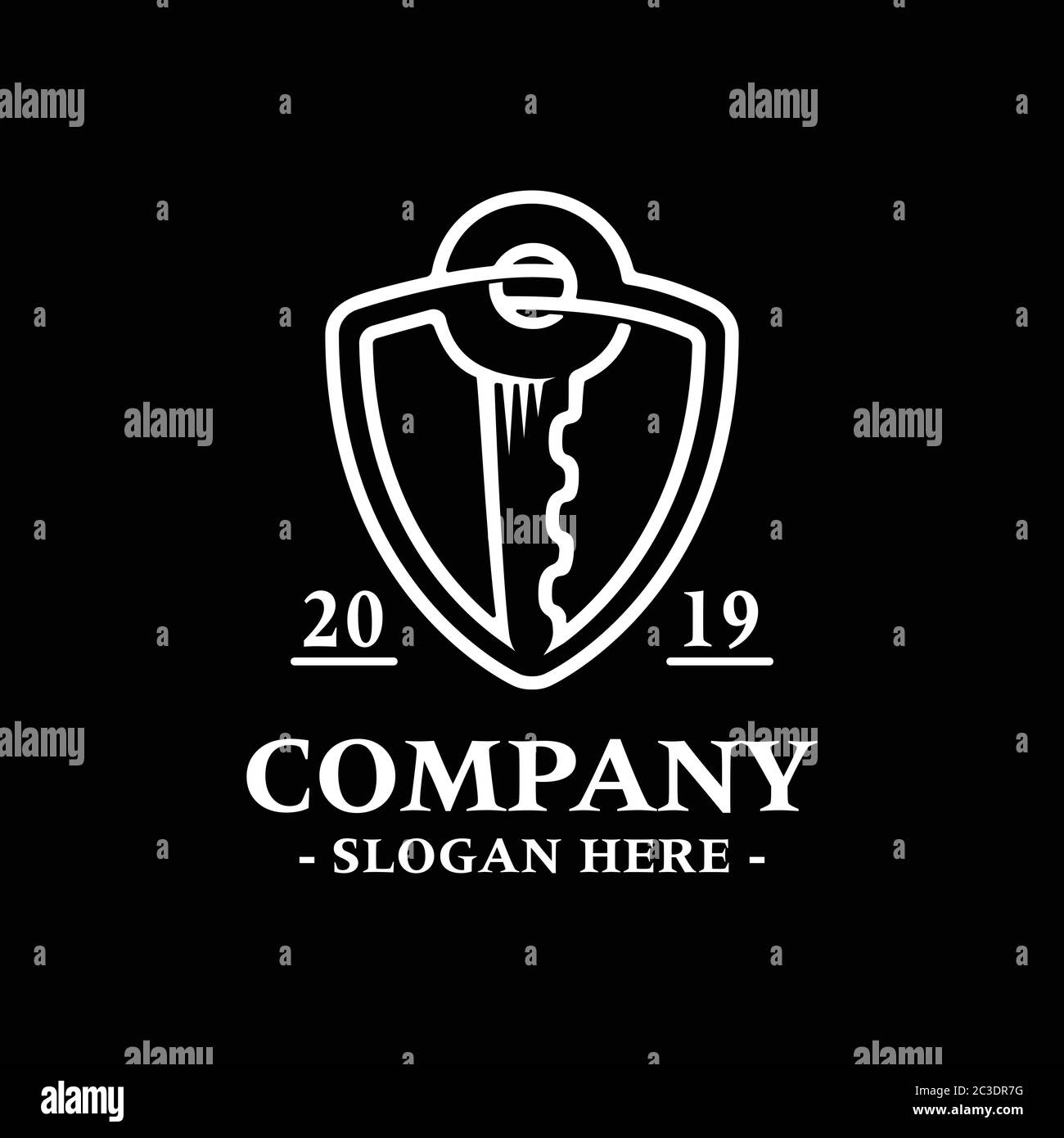 Security logo. Shield key vector and illustration Stock Vector Image ...