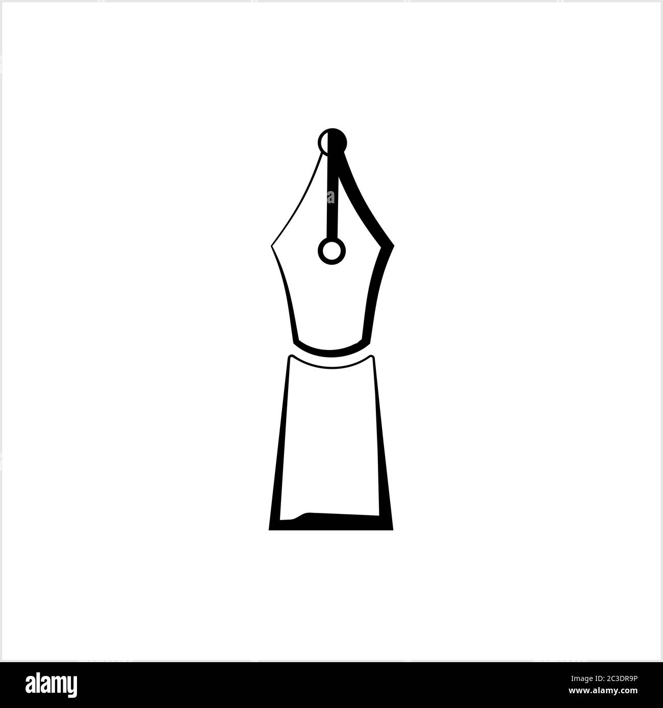Ink Pen Nib Icon Vector Art Illustration Stock Vector Image & Art - Alamy