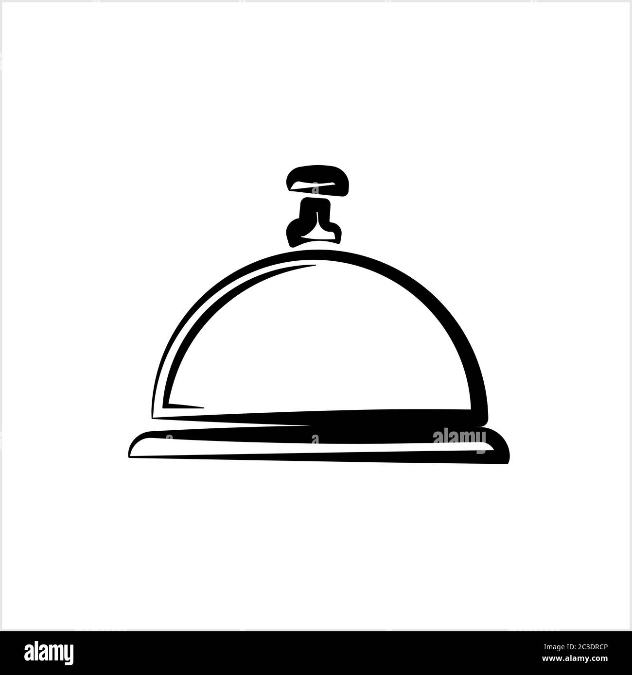 Hotel Bell Icon, Reception Bell Vector Art Illustration Stock Vector ...