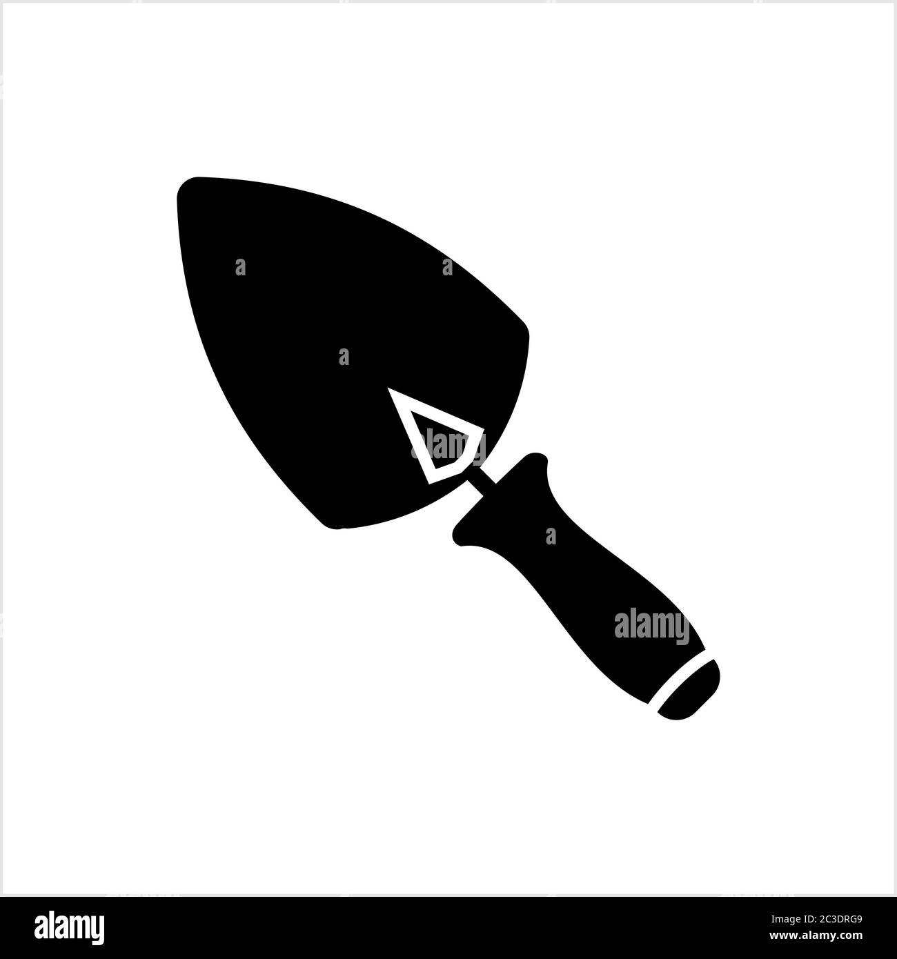 Trowel Icon, Trowel Vector Art Illustration Stock Vector Image & Art ...