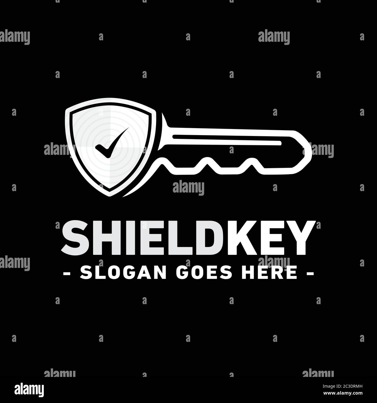 Shield key logo. Vector and illustration Stock Vector Image & Art - Alamy