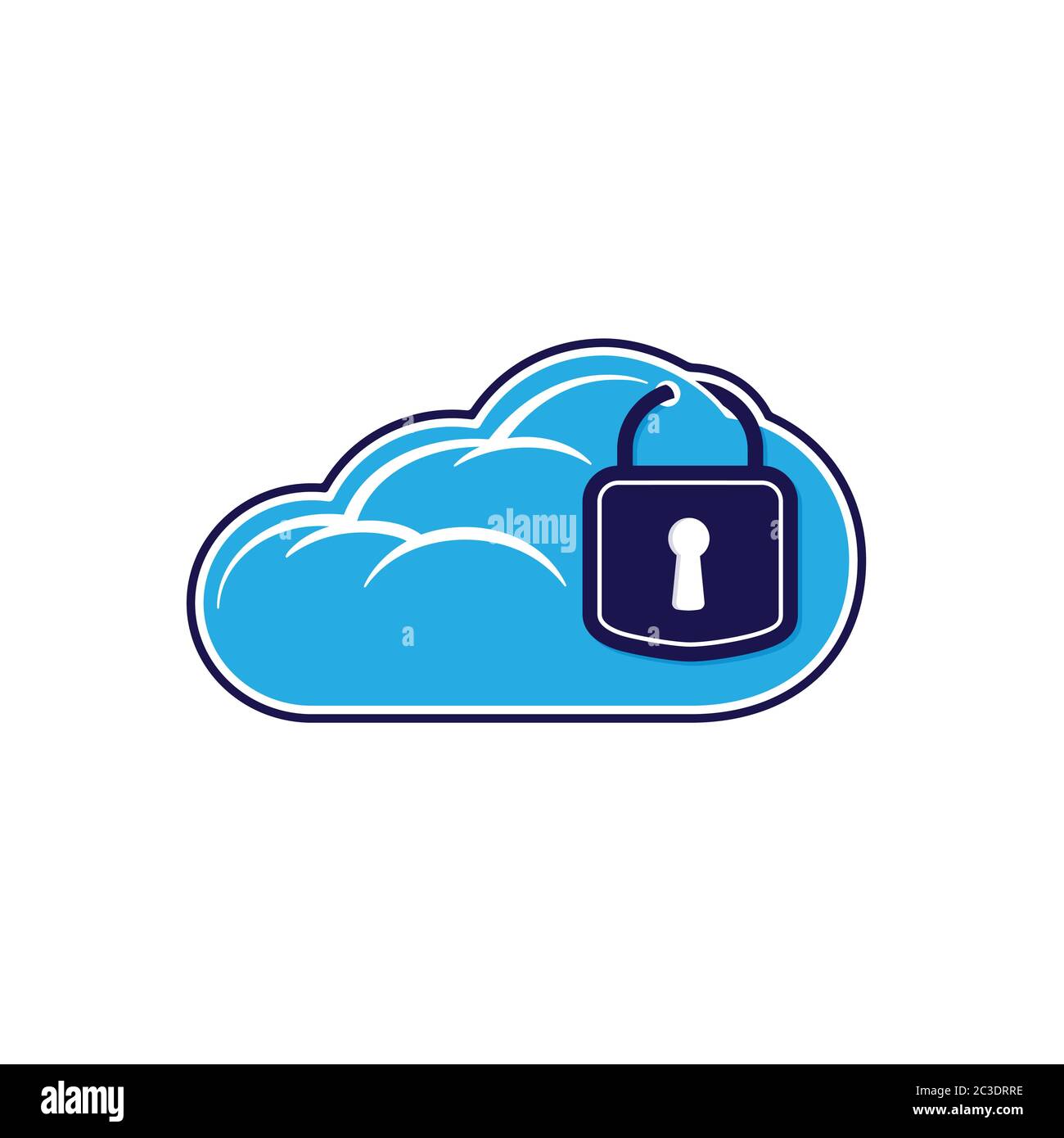 Cloud padlock icon. Vector and illustration Stock Vector Image & Art ...