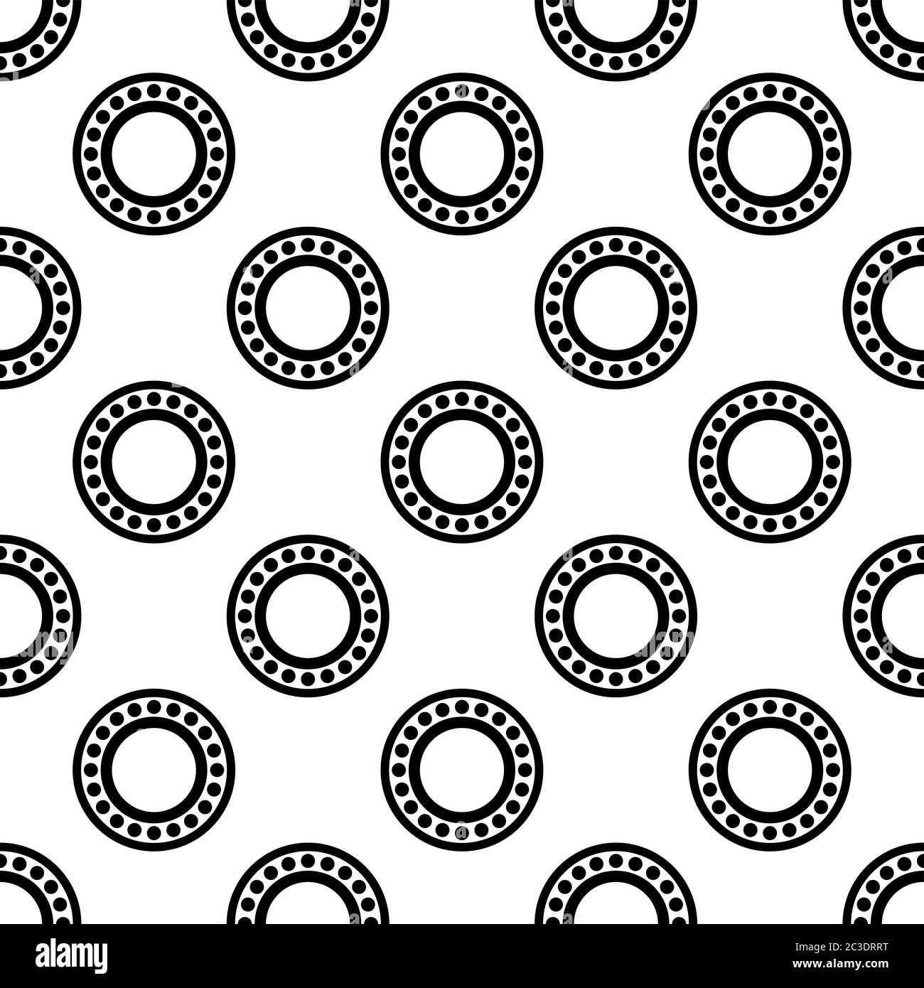 Bearing Icon, Ball Bearing Icon Seamless Pattern Vector Art ...