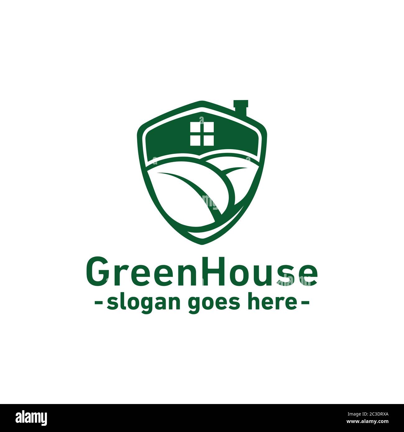 Green house logo. Vector and illustration Stock Vector Image & Art - Alamy