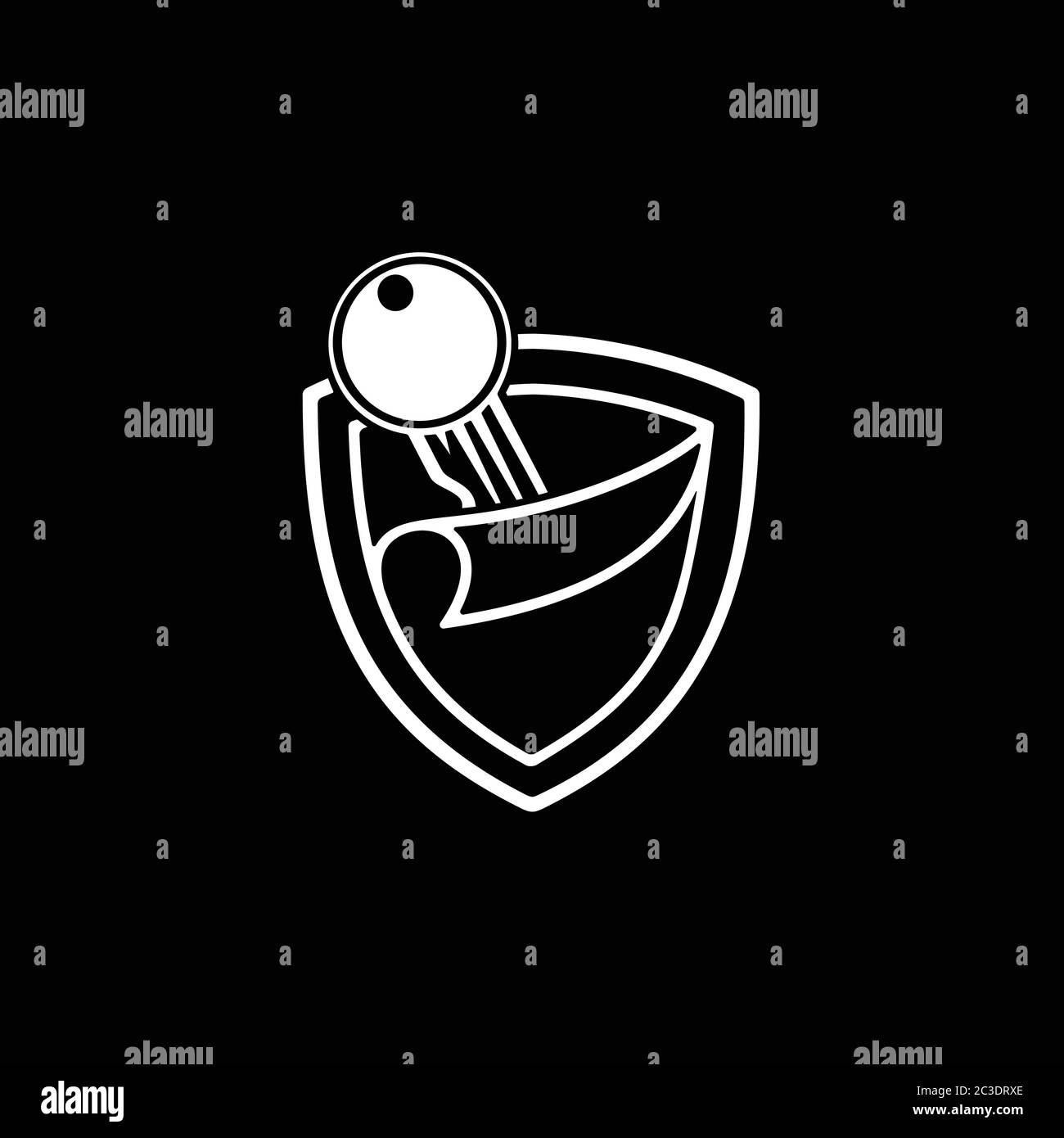 Key pocket logo. Shield design. Vector and illustration Stock Vector ...