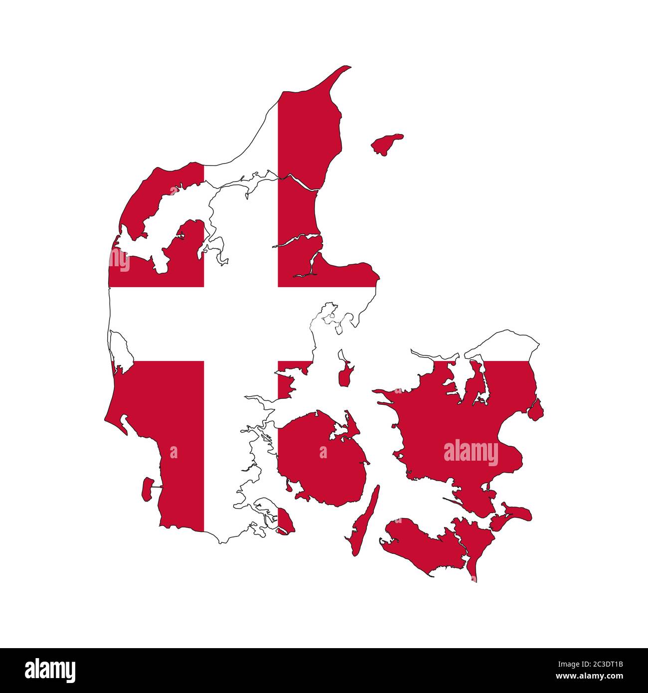 denmark map flag design vector illustration Stock Vector Image & Art - Alamy