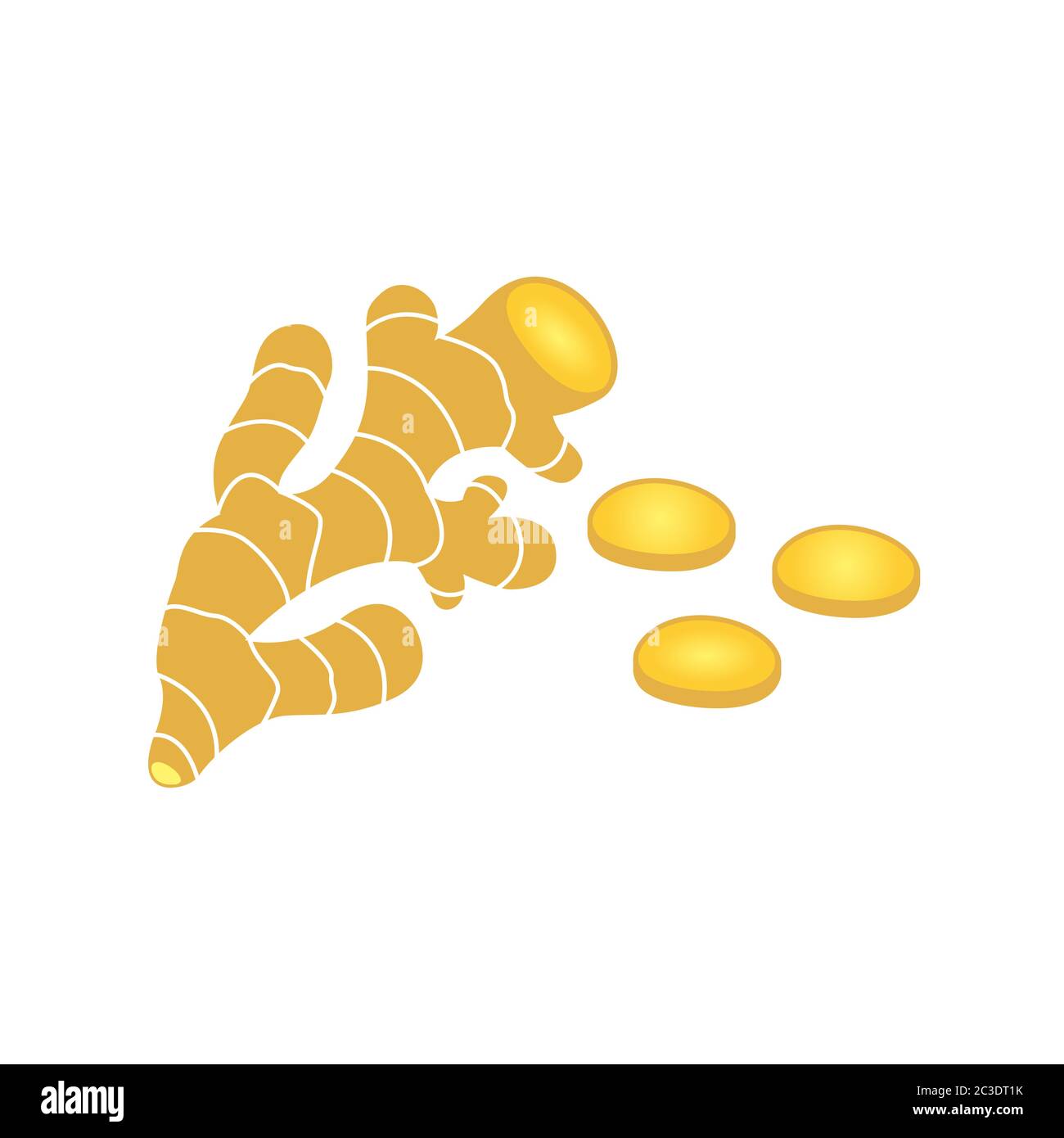 ginger with slices design vector illustration Stock Vector Image & Art ...