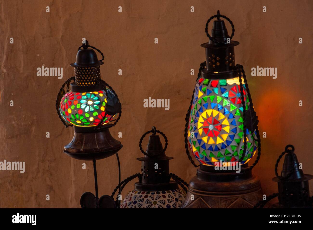 a decorative night lamp shade ideas Stock Photo - Alamy