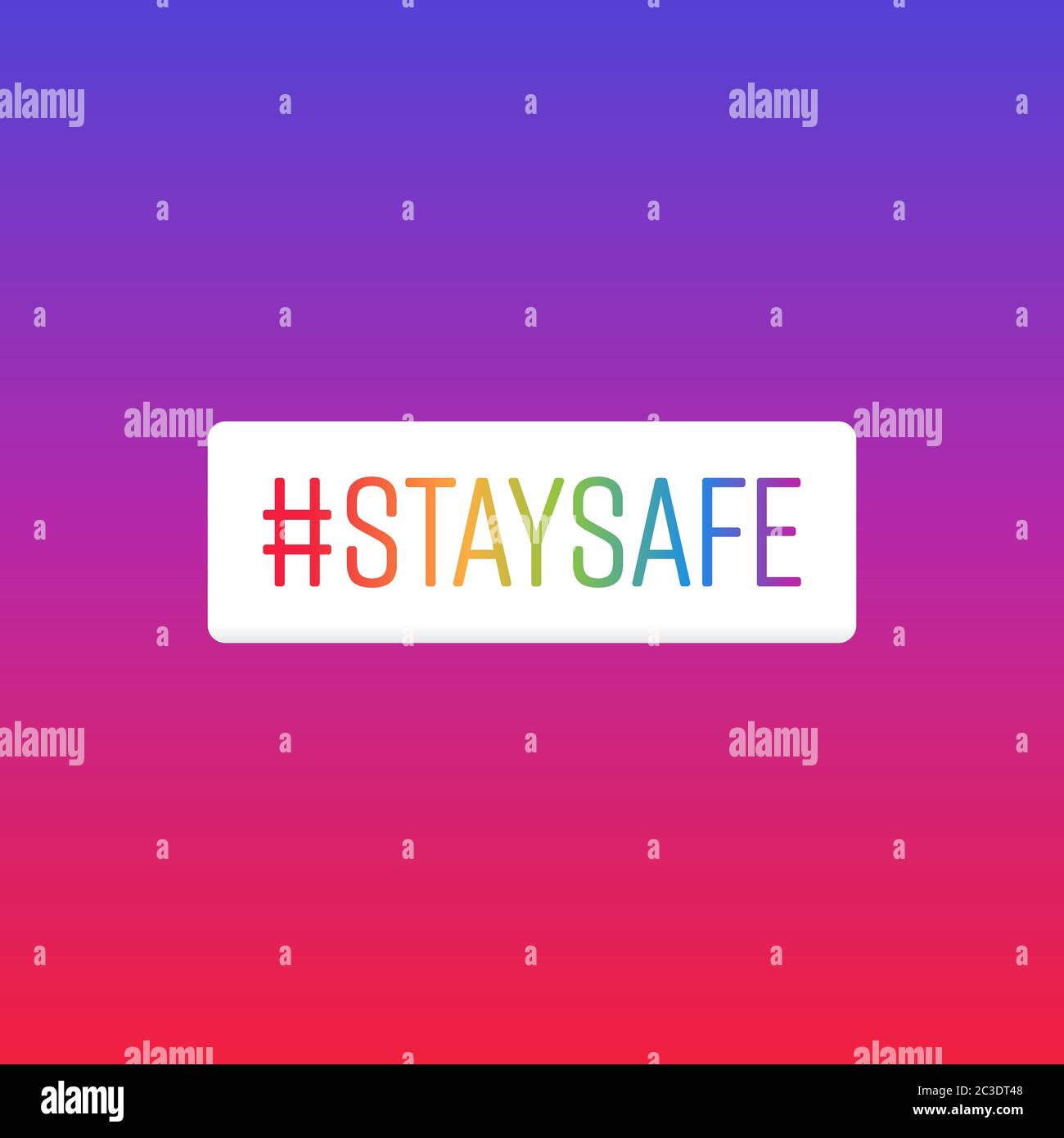 stay safe hashtag. colorful vector template Stock Vector Image & Art ...