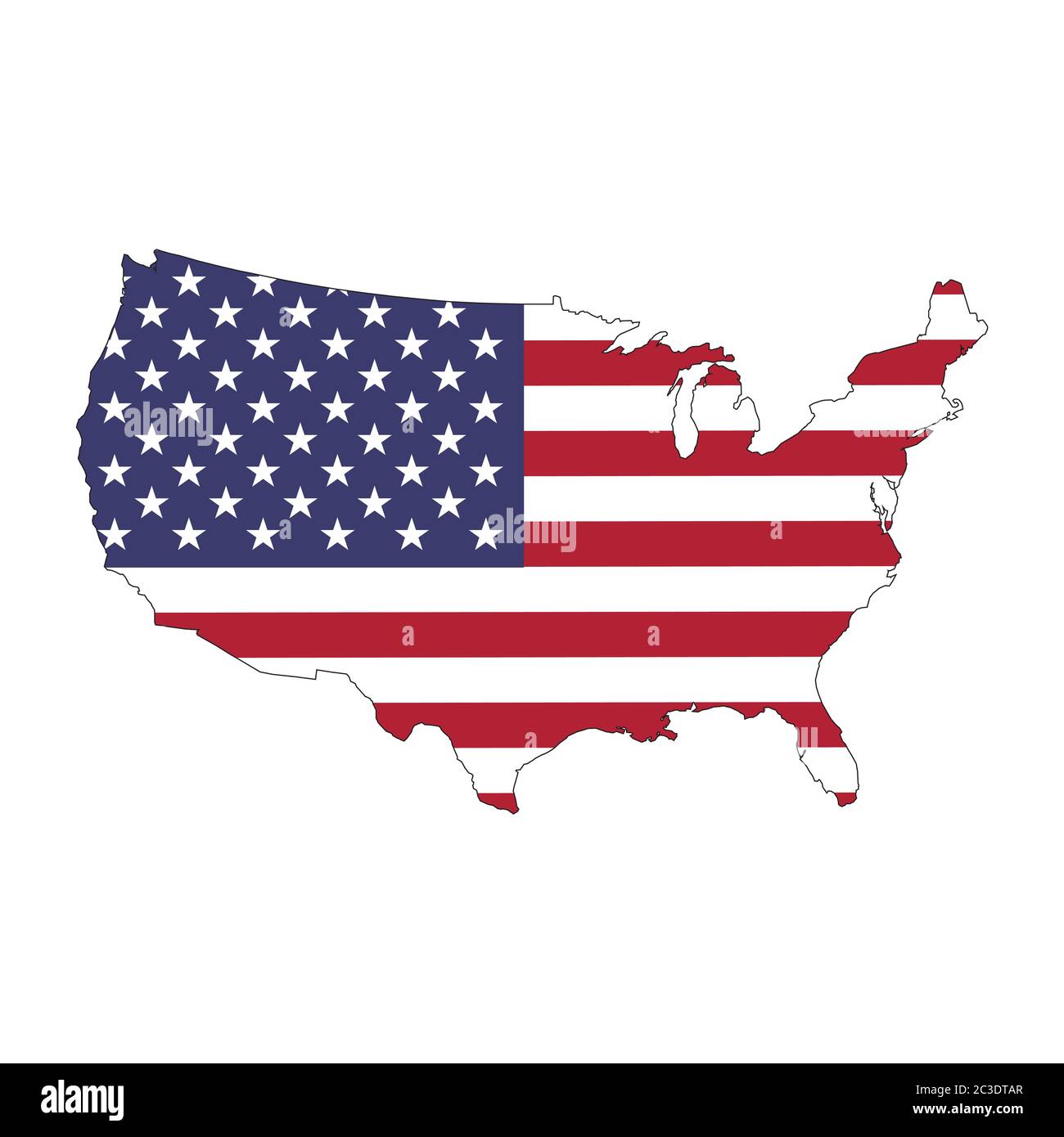 usa map flag design vector illustration Stock Vector Image & Art - Alamy