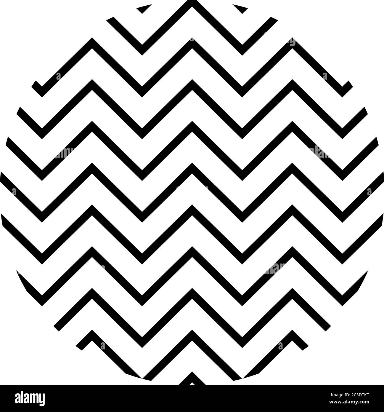 Geometric And Abstract Zig Zag Circle Design Shape Figure Vector