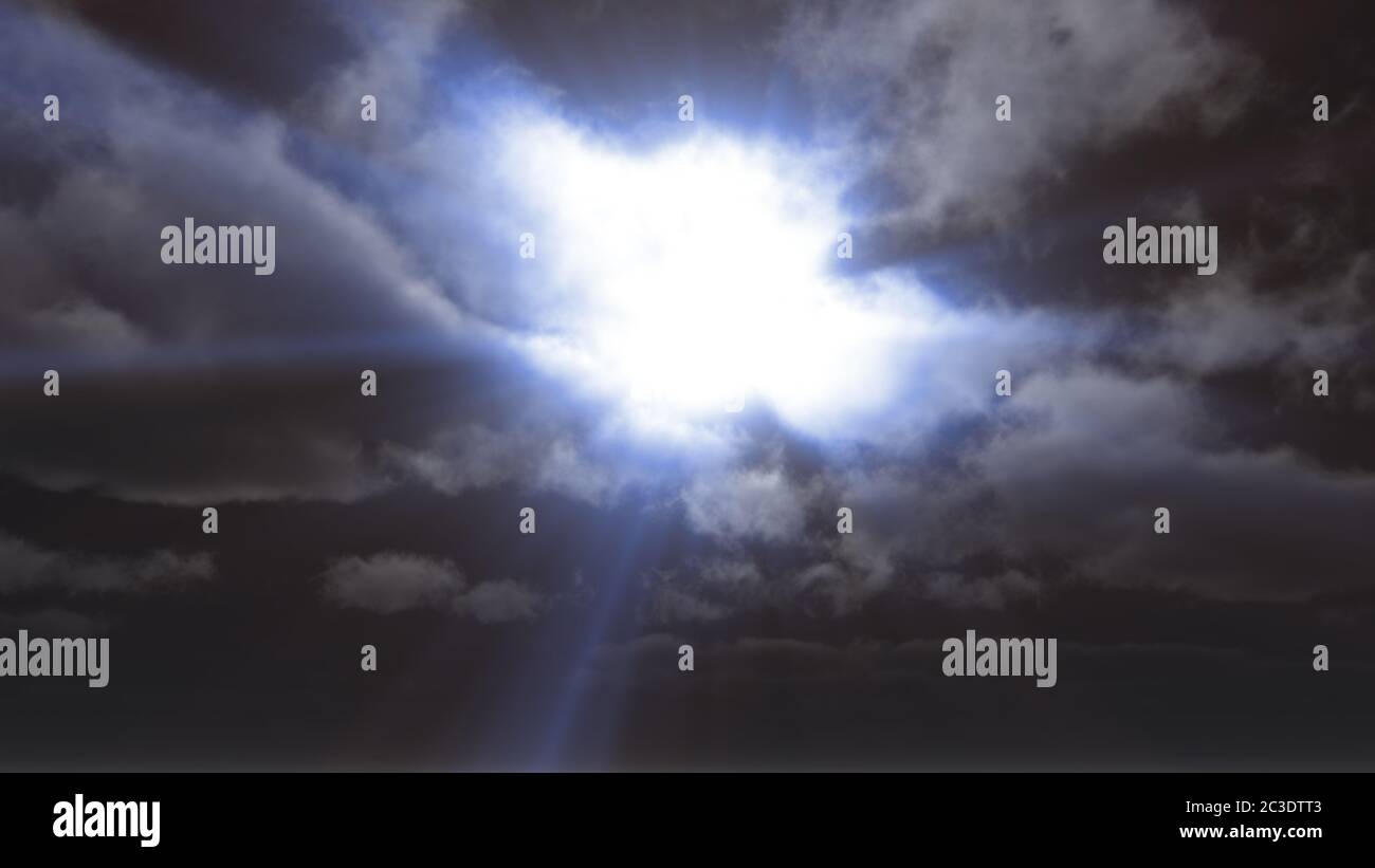 moon horror clouds at night, 3d render Stock Photo - Alamy