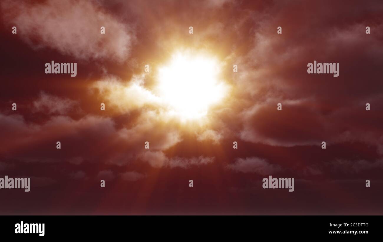 moon horror clouds at night, 3d render Stock Photo - Alamy