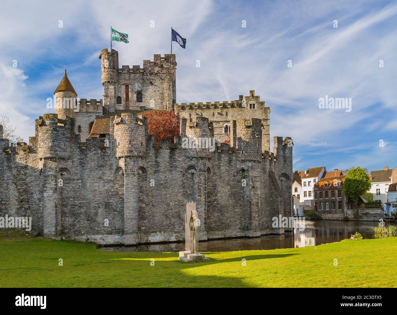 Gravensteen castle in Gent - Belgium Stock Photo - Alamy