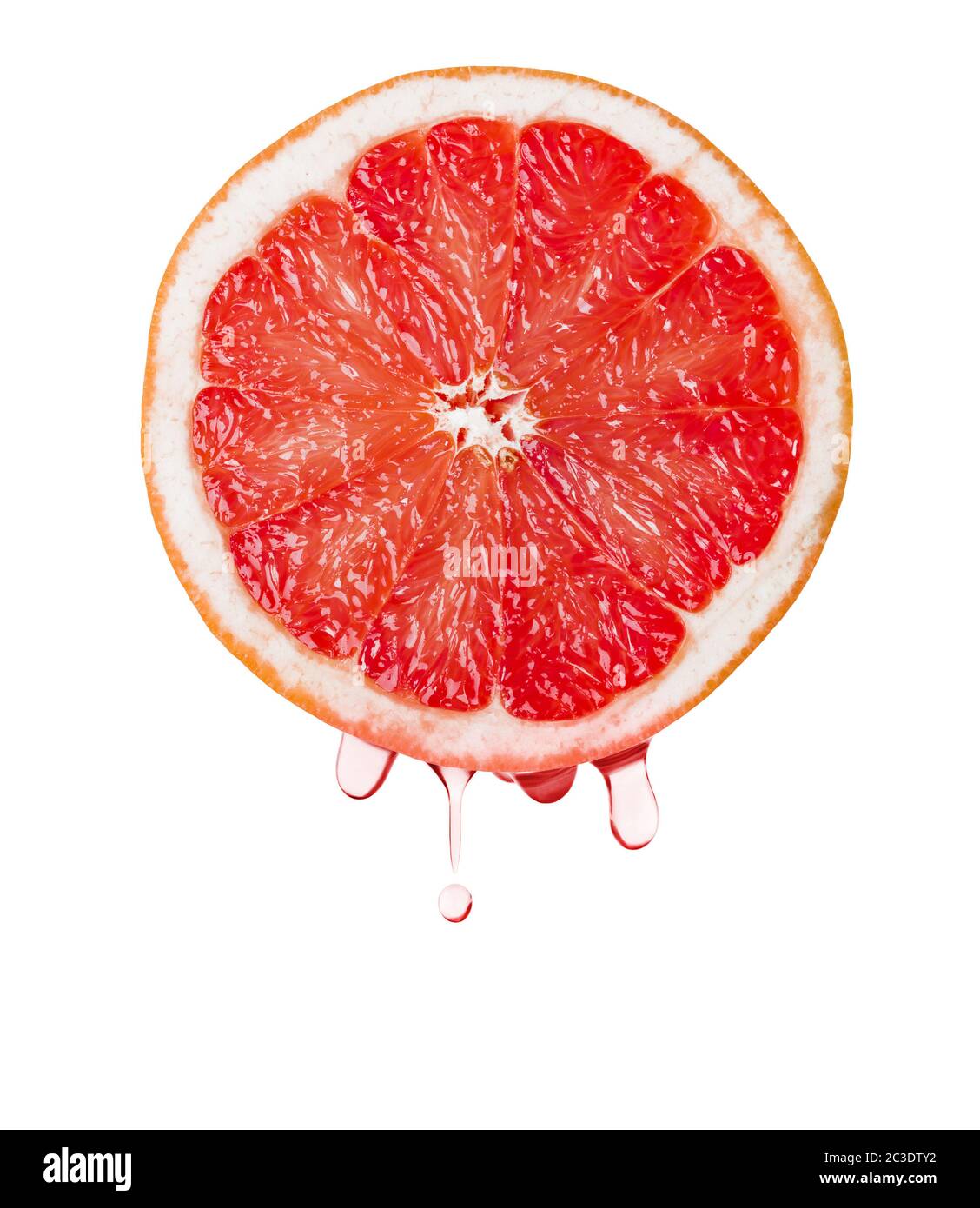 Chopped ripe grapefruit isolated Cut Out Stock Images & Pictures - Alamy