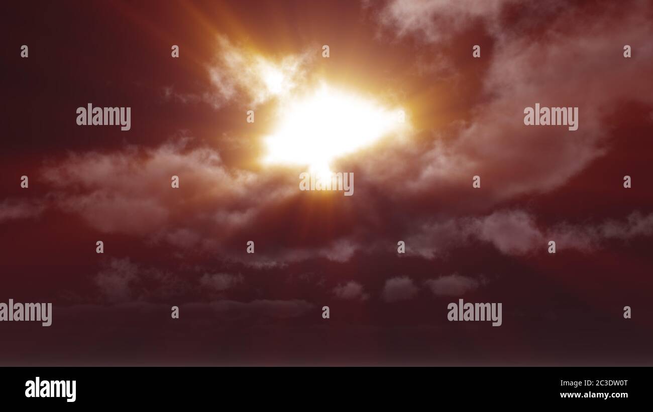 moon horror clouds at night, 3d render Stock Photo - Alamy