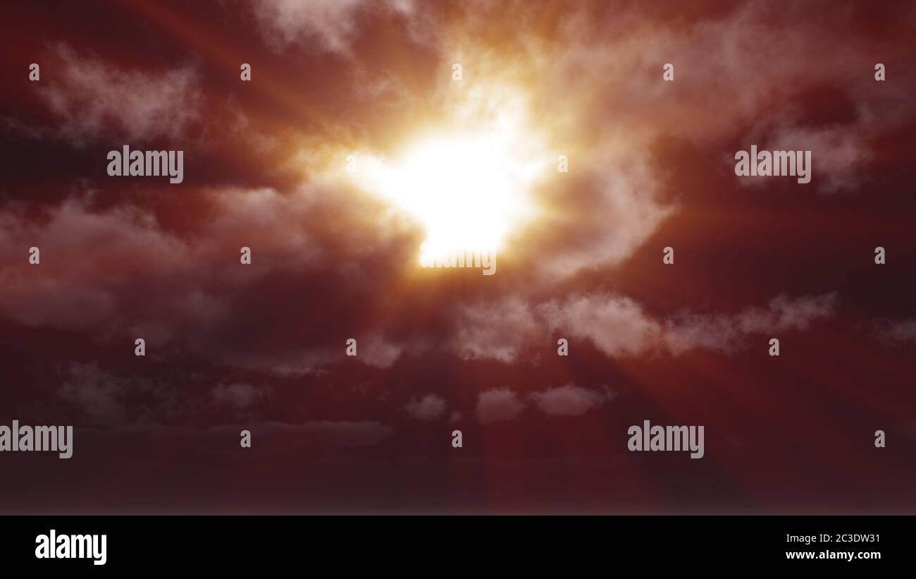 moon horror clouds at night, 3d render Stock Photo - Alamy