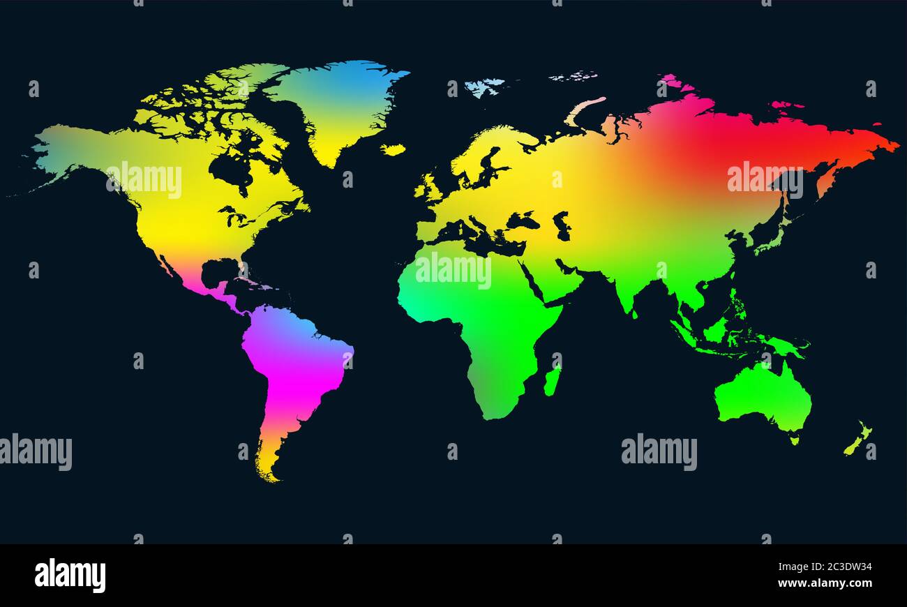 Colorful World Map design Vector Illustration Stock Vector Image & Art ...