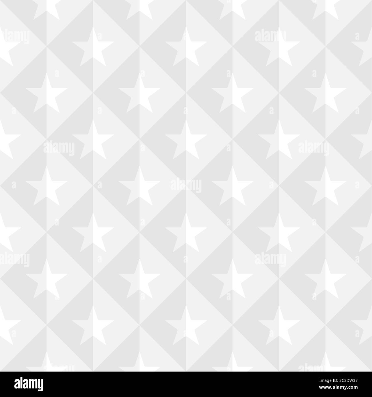 Seamless pattern with stars in rhombus cells. White soft background ...