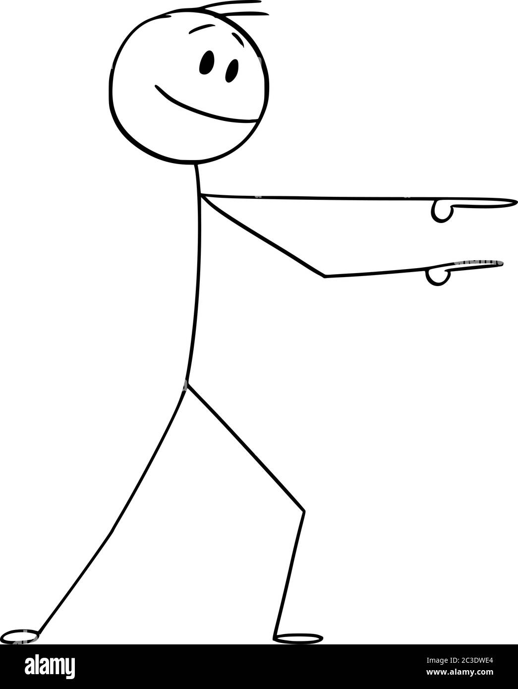 Happy businessman pointing finger Cut Out Stock Images & Pictures - Alamy