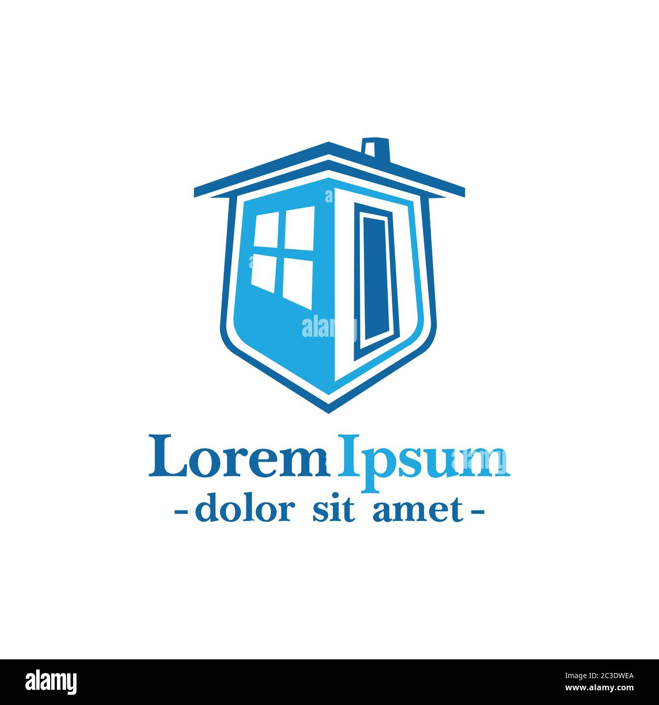 Shield house logo design. Real estate design template. Vector and ...