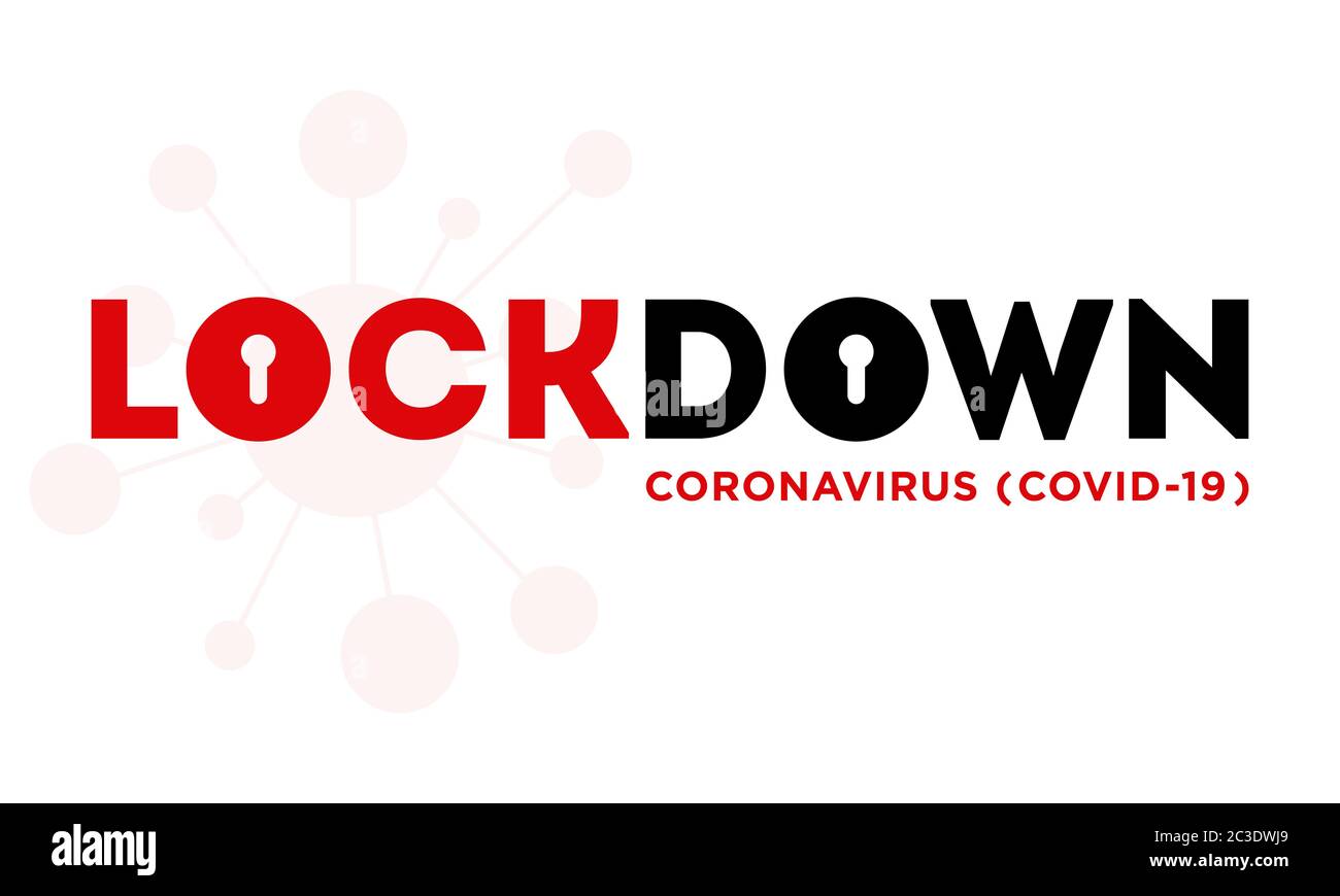 lockdown coronavirus sign. physical distancing design vector Stock ...